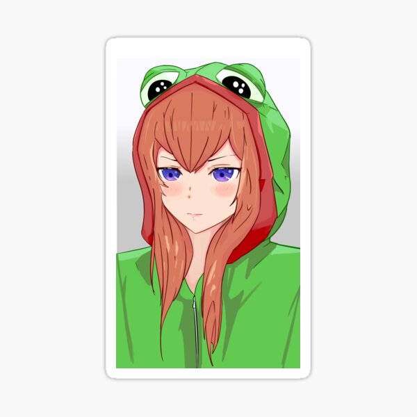 "Anime Pepe Girl Original Design" Sticker for Sale by Pastmuffin1 ...