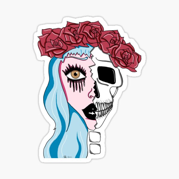 "Sad Crying Girl Dead Inside" Sticker by Isavibe | Redbubble
