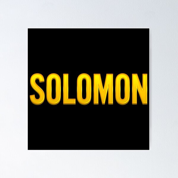 "Solomon Name" Poster for Sale by desexperiencia | Redbubble