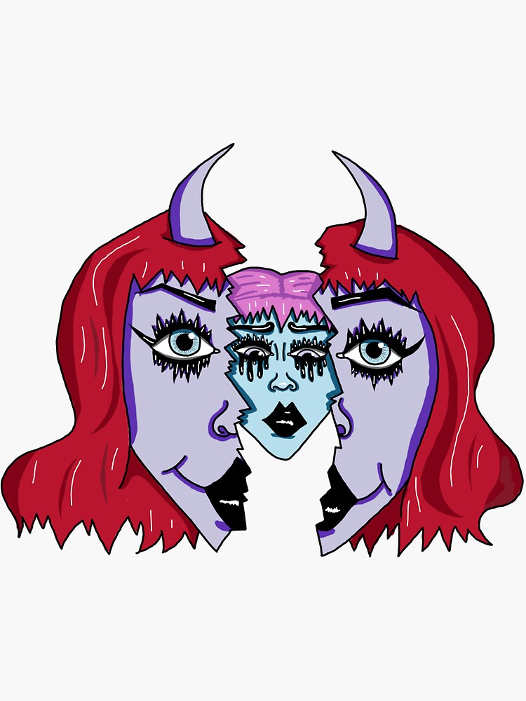 "Sad Girl Inside Bad Girl Outside" Sticker for Sale by Isavibe | Redbubble