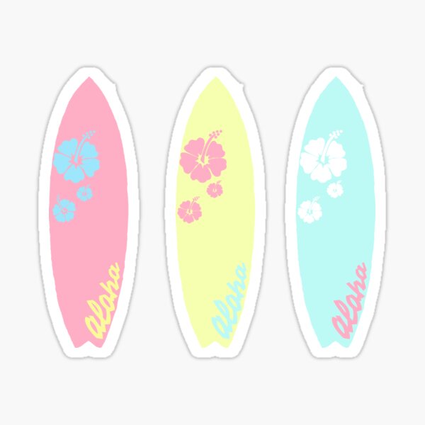 "cute surfboards " Sticker by BrightDesignss | Redbubble