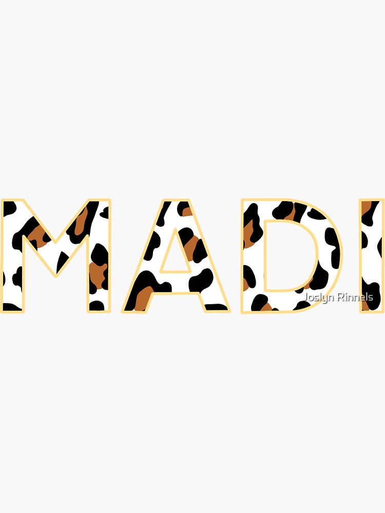 "Madi" Sticker for Sale by dundermuff | Redbubble