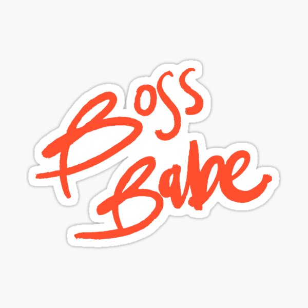 "Boss Babe Sticker" Sticker for Sale by kylll | Redbubble
