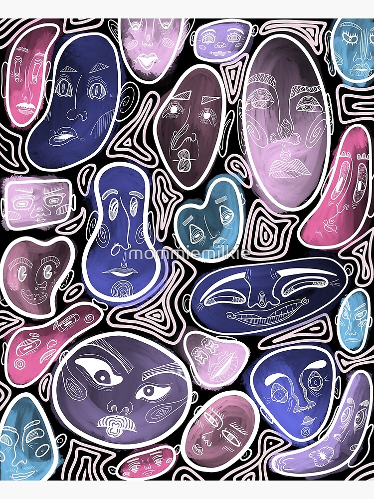 "Funky Face" Poster by mommiemilkie | Redbubble