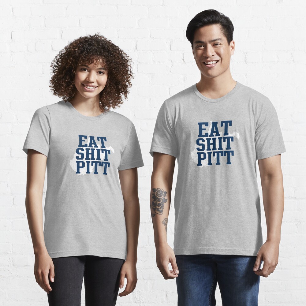 "Eat Shit Pitt - Blue" T-shirt by dyoung1108 | Redbubble