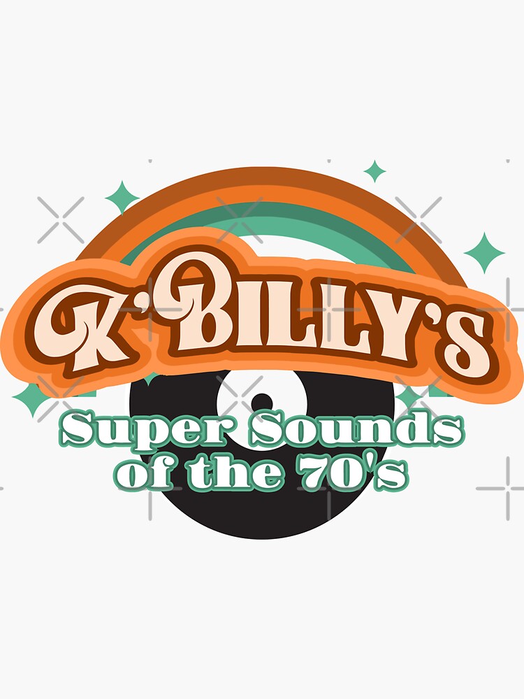 "Retro K Billy's Super Sounds of the 70s" Sticker for Sale by breh-art ...