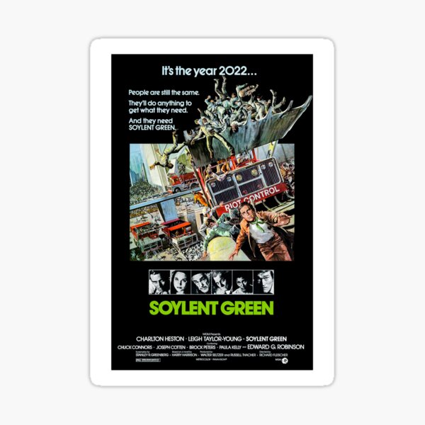 "Soylent Green (1973)" Sticker for Sale by postersrestored | Redbubble