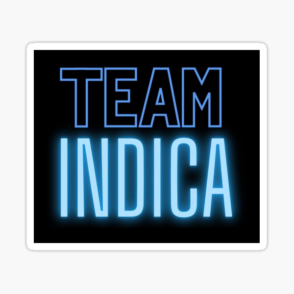 "Team Indica (Blue & Black)" Sticker for Sale by Dabbrina | Redbubble