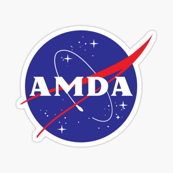 "AMDA" Sticker for Sale by artbykjm | Redbubble