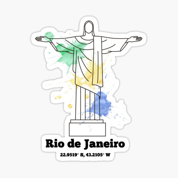 "Rio de Janeiro - Cristo Redentor - ArtWorks by Paula" Sticker by ...
