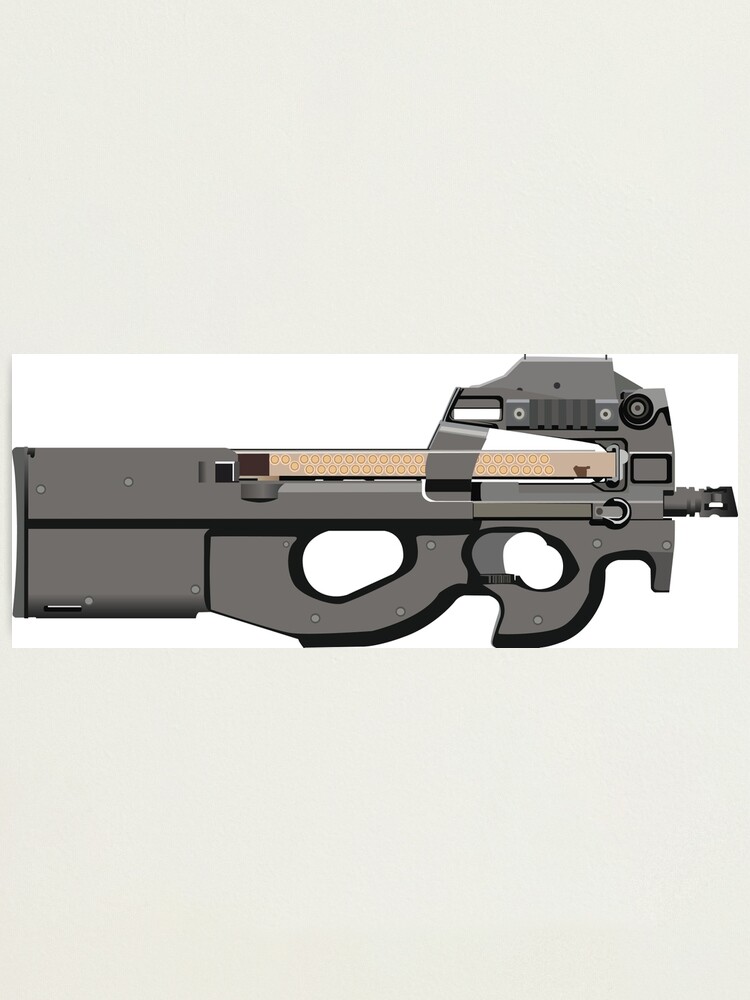 "P90 Compact Submachine Gun" Photographic Print for Sale by NorseTech ...