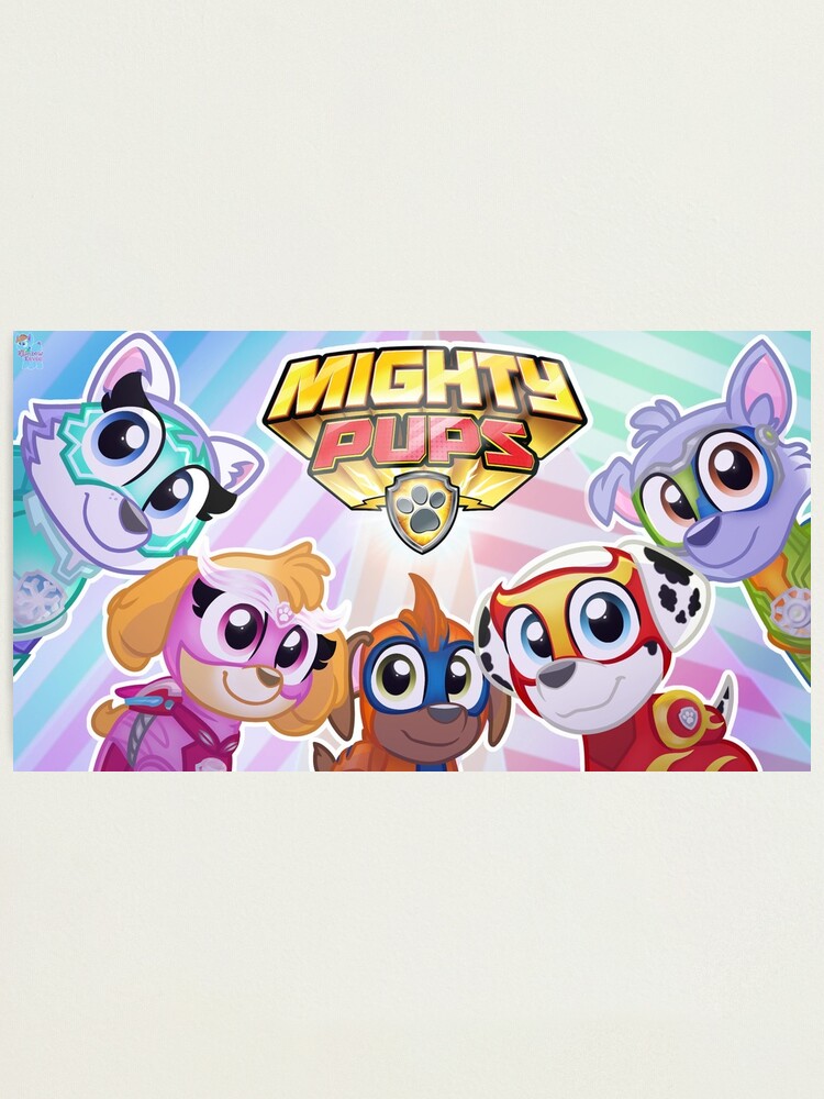 "PAW Patrol Mighty Pups Poster Design" Photographic Print by ...