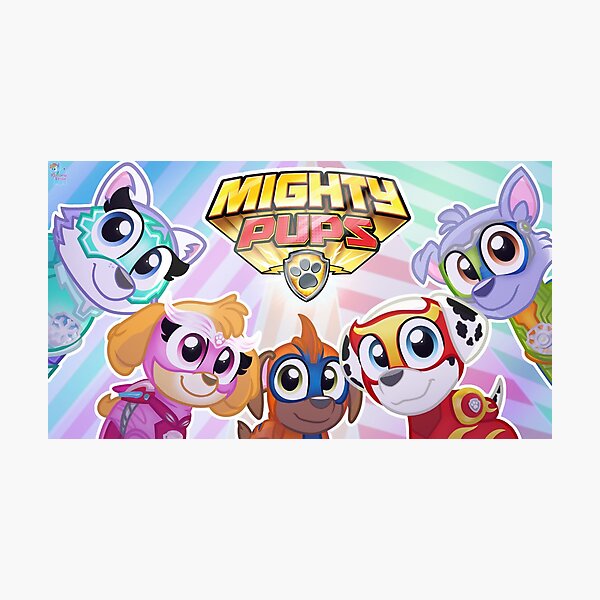 "PAW Patrol Mighty Pups Poster Design" Photographic Print by ...