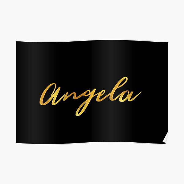 Póster «Letras del nombre de Angela en letras doradas falsas» de ...