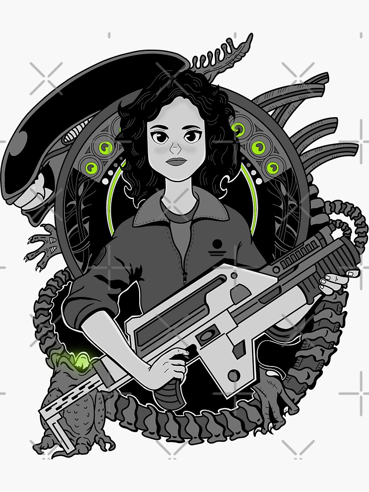 "Ellen ripley" Sticker for Sale by MalakianArt | Redbubble