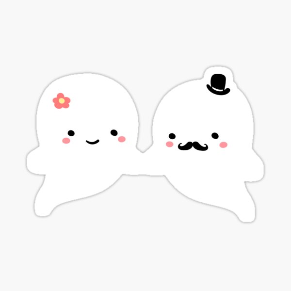 "Cute Ghost Couple" Sticker for Sale by adorkible | Redbubble