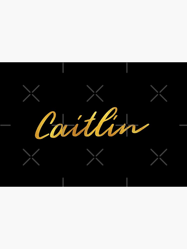 "Caitlin Name Hand Lettering in Faux Gold Letters" Poster for Sale by ...