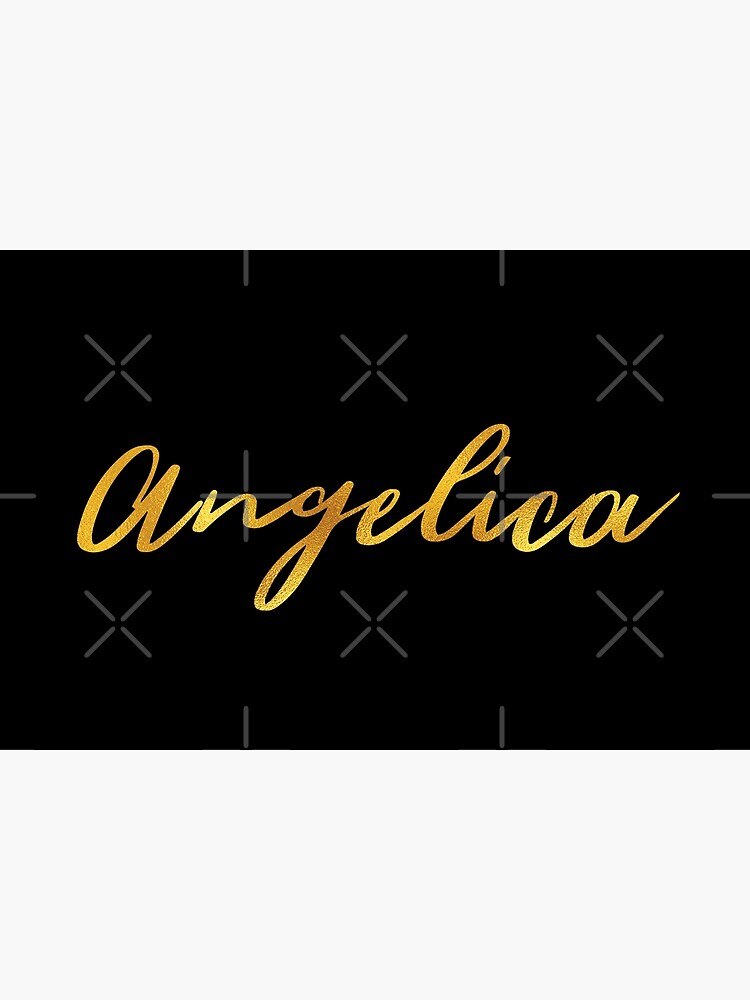 "Angelica Name Hand Lettering in Faux Gold Letters" Poster for Sale by ...