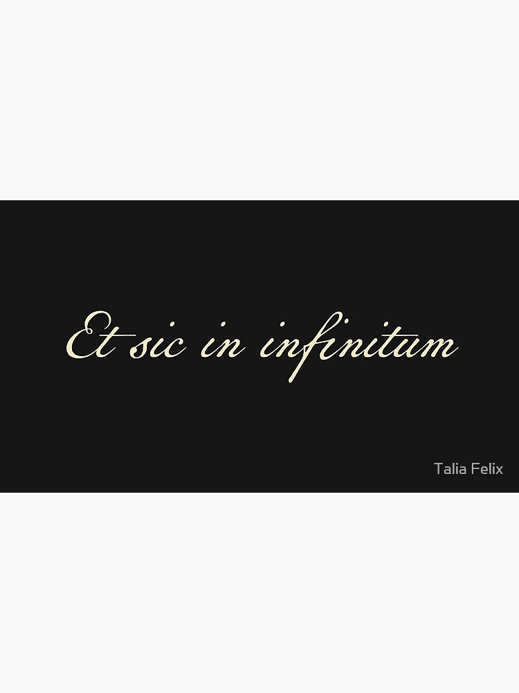 "Et sic in infinitum Latin Quote Robert Fludd" Poster by Godgifu ...