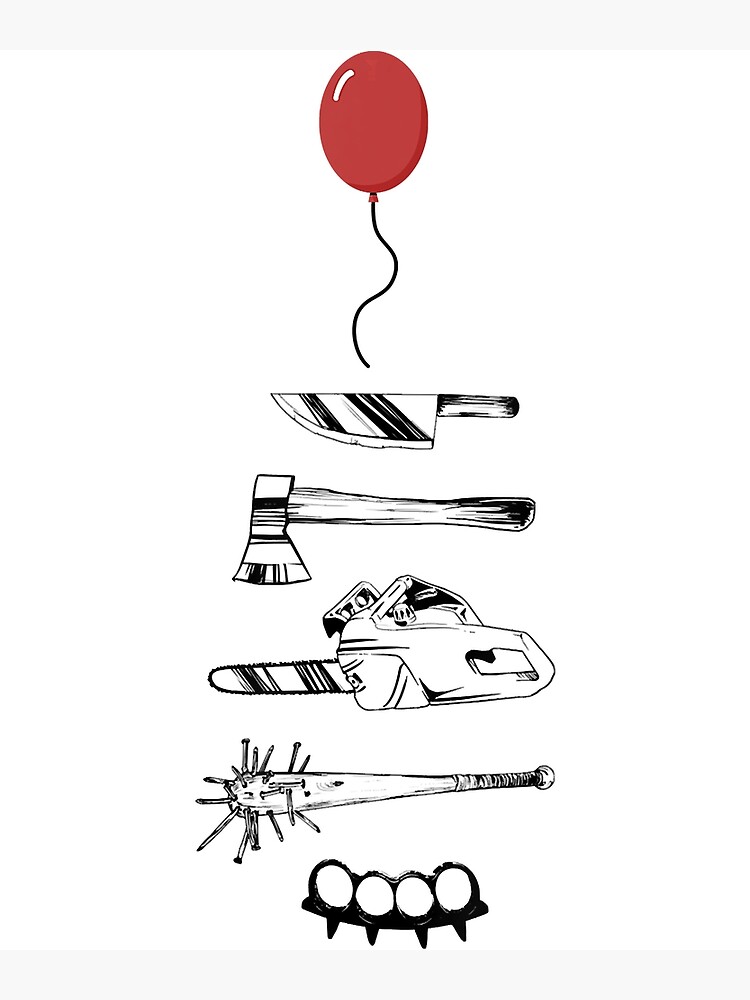 "Horror Movie Weapons" Framed Art Print for Sale by CynthiaFloriani ...