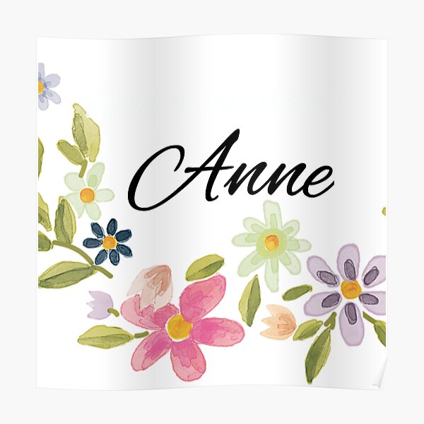 "Anne personalized name" Poster for Sale by Tharn | Redbubble