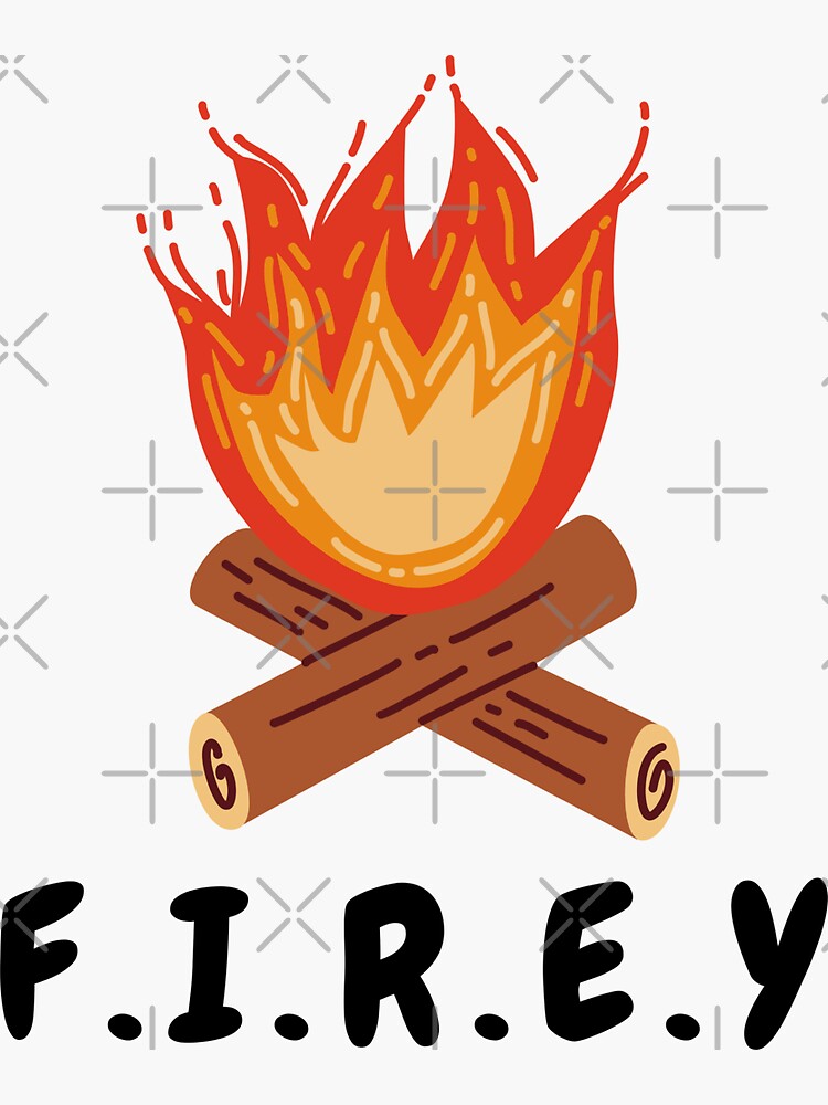"FIREY - camping, fire, friendly" Sticker for Sale by Roostaman | Redbubble