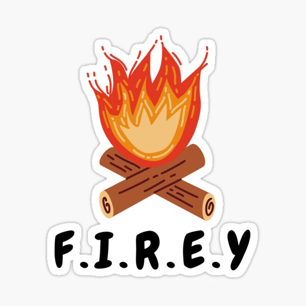 "FIREY - camping, fire, friendly" Sticker for Sale by Roostaman | Redbubble