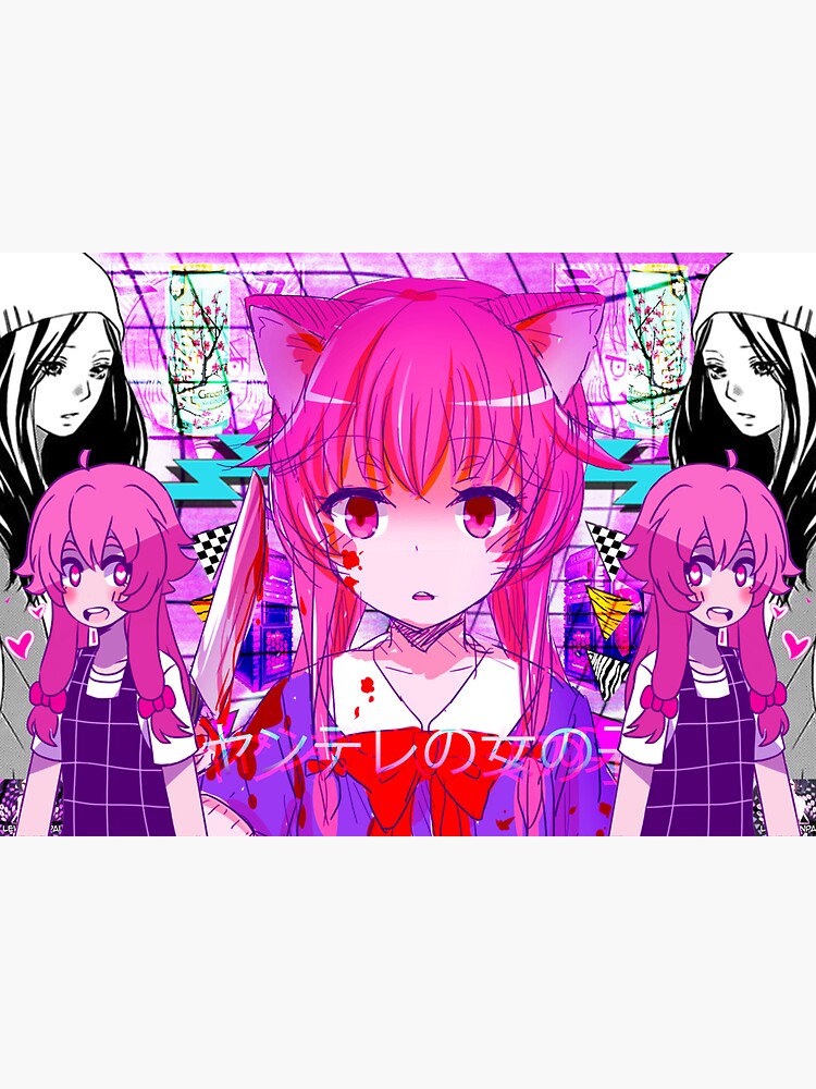 "Yuno Gasai Vaporwave" Sticker for Sale by LewdSenpai | Redbubble