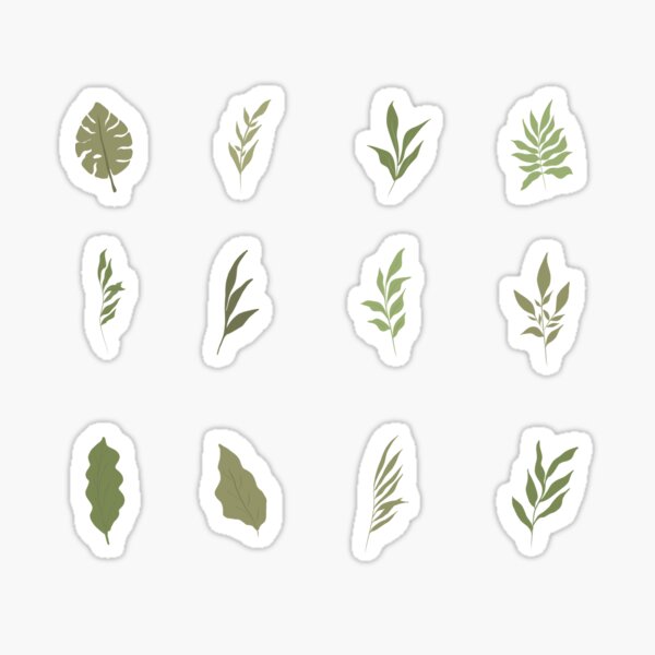 "Simple Leaves Pack" Sticker for Sale by TrendsForYou | Redbubble