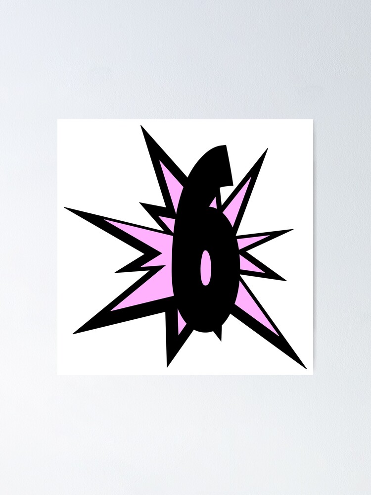 "Number Six Number 6 as Comic Cartoon Digits - Numbers" Poster by ...