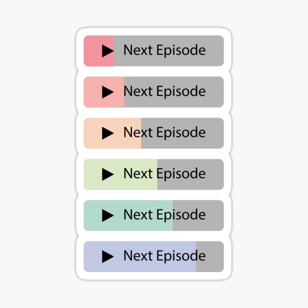 "Netflix next episode rainbow " Sticker by GwenDeer | Redbubble