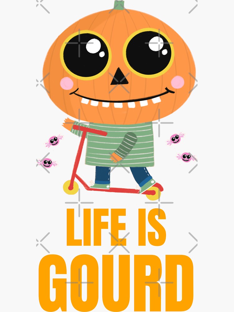 "Life Is Good - Halloween Pumpkin" Sticker for Sale by Witty Baby Tees ...