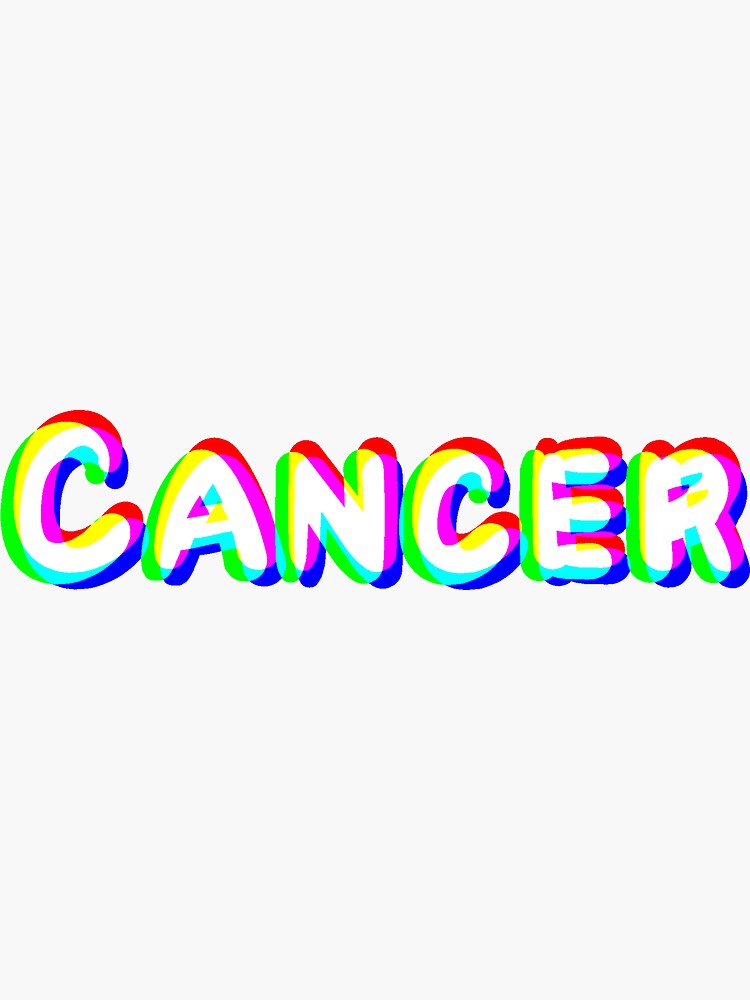 "Cancer Color wheel" Sticker for Sale by maeganna | Redbubble