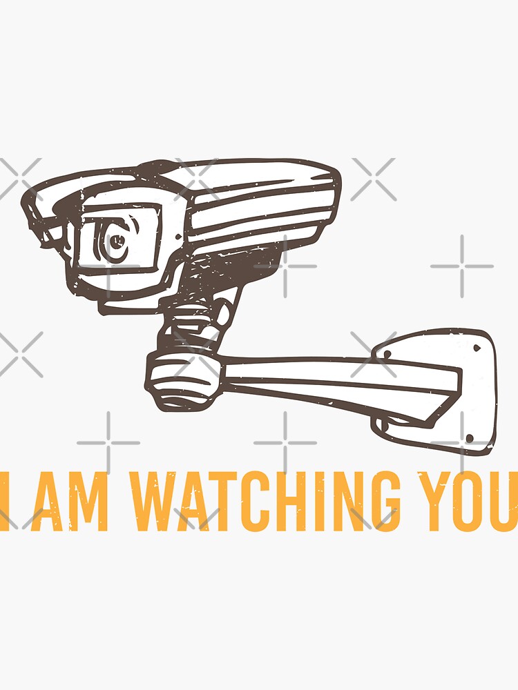 "Watching you" Sticker for Sale by Schmuddelshirt | Redbubble