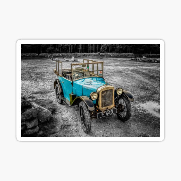 "Austin 7 Vintage Car Art" Sticker by AJEvans | Redbubble