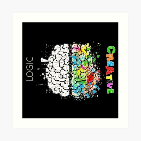 "Logic and Creative Sides Of Brain, Wonderful Painting" Art Print by ...