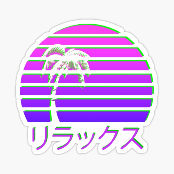 "Aesthetic Vaporwave" Sticker by Basti09 | Redbubble
