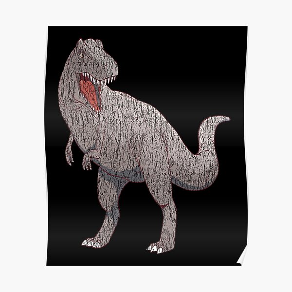 "Trex Dinosaur Distressed" Poster by CRazyBoxx | Redbubble