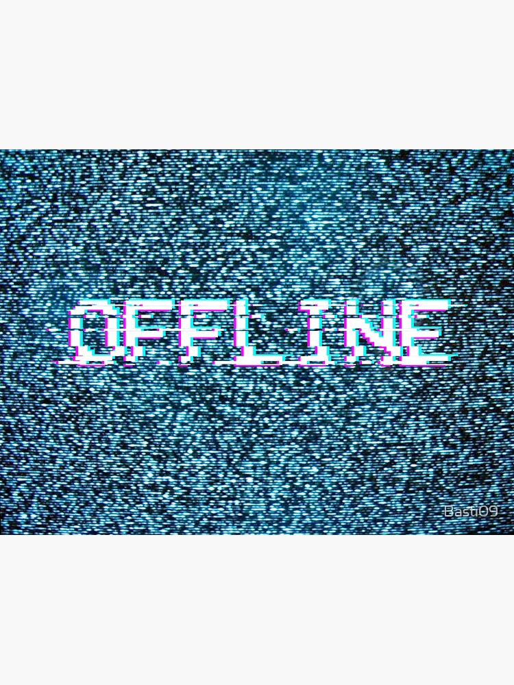"Aesthetic Vaporwave Offline" Sticker by Basti09 | Redbubble