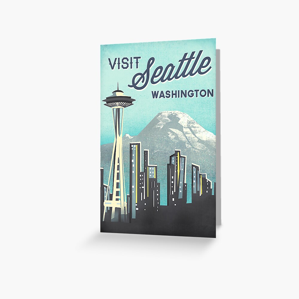 "Seattle Space Needle" Greeting Card by expomonster | Redbubble