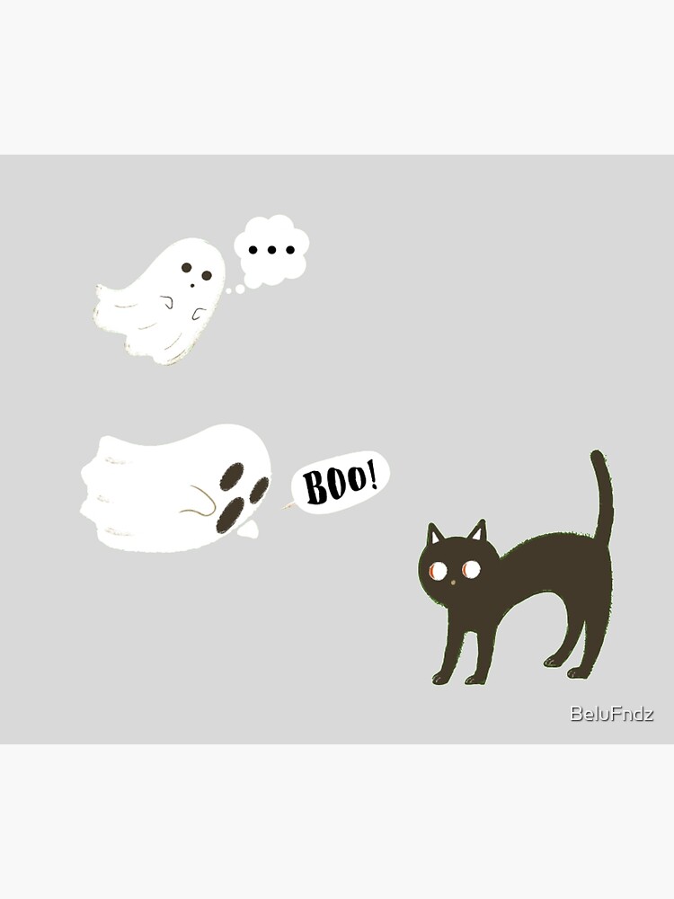 "Ghosts & Cat Boo Halloween" Poster for Sale by BeluFndz | Redbubble