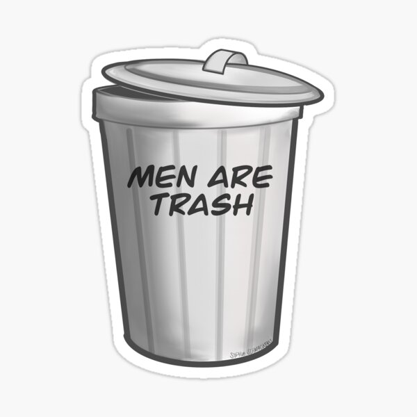 "Men are trash" Sticker for Sale by sophiartsy | Redbubble