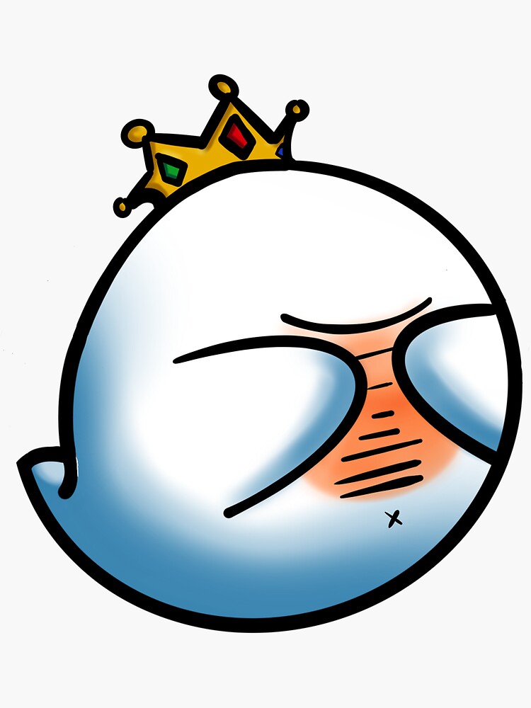 "Shy King Boo" Sticker by Tasadek | Redbubble
