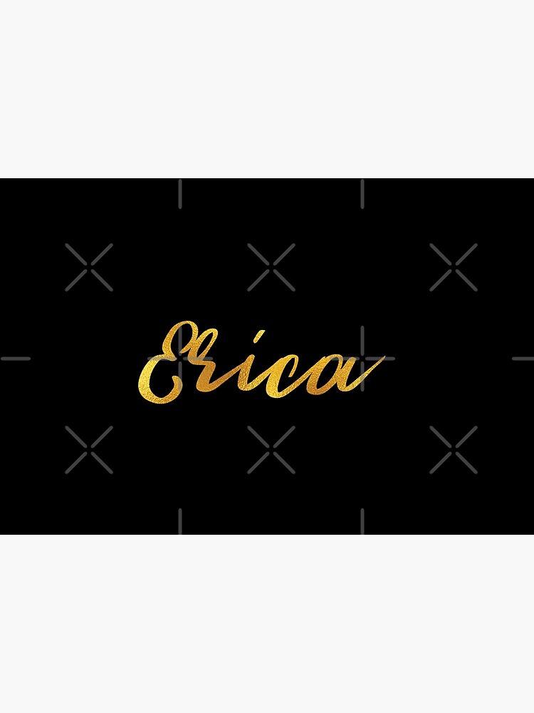 "Erica Name Hand Lettering in Faux Gold Letters" Canvas Print by ...