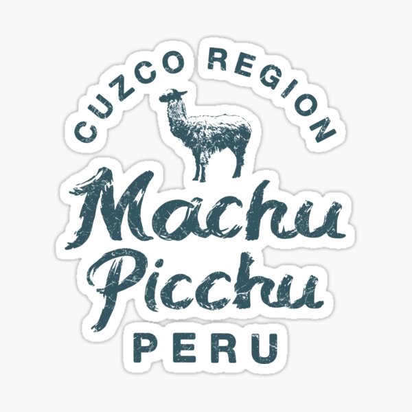 "Machu Picchu Peru Vintage Llama" Sticker for Sale by IronEcho | Redbubble