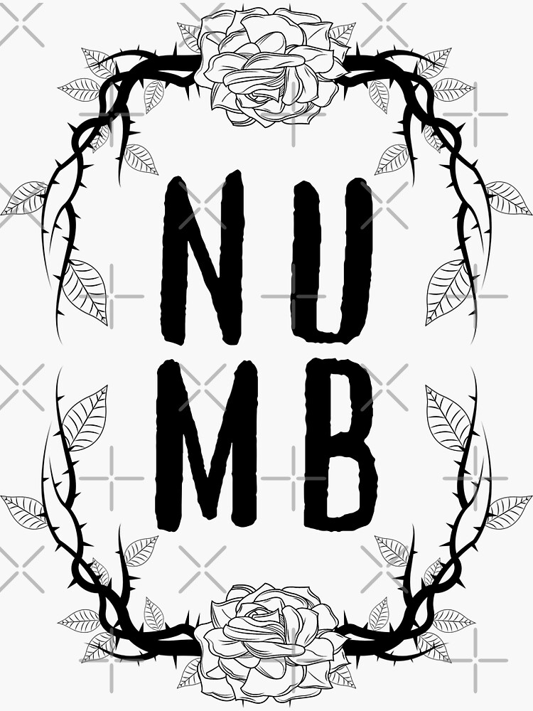 "NUMB - roses and thorns" Sticker by RIVEofficial | Redbubble