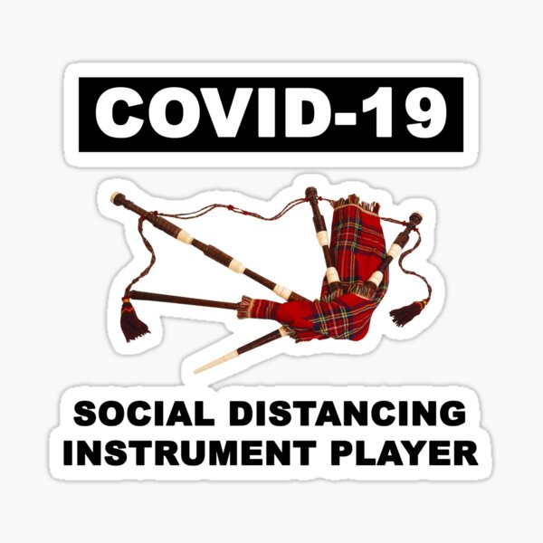 "Social distancing bagpipe player" Sticker for Sale by masterchef-fr ...