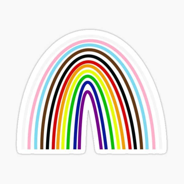 "Progressive Pride Flag Rainbow" Sticker for Sale by handraws | Redbubble