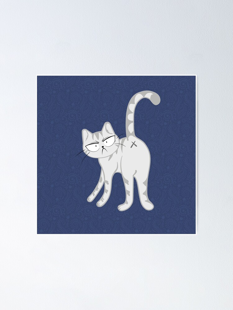 "Angry Kitty" Poster by SnarkyDoodles | Redbubble