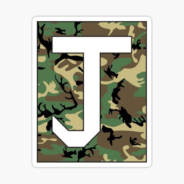 "Letter "J" Military Camo Stencil font" Sticker for Sale by northsar ...